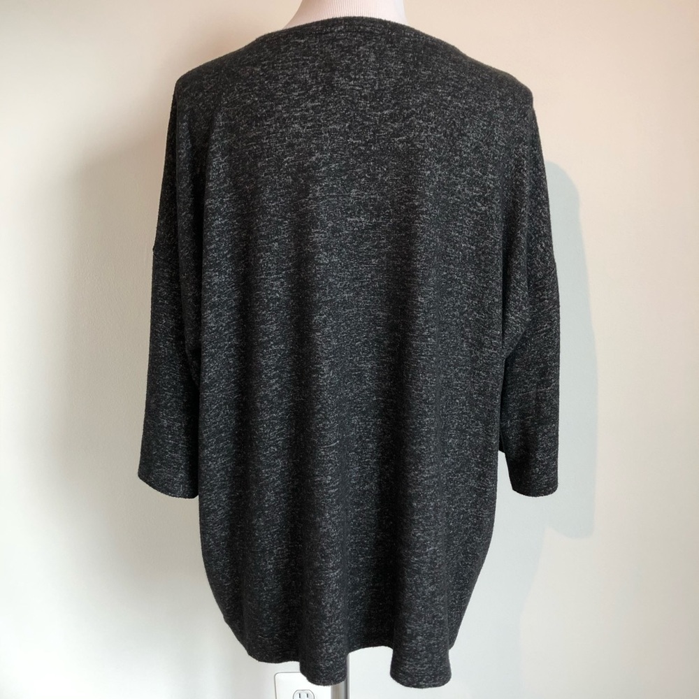 Chelsea & Theodore Grey Pearl Embellished Top, Xl - Gem